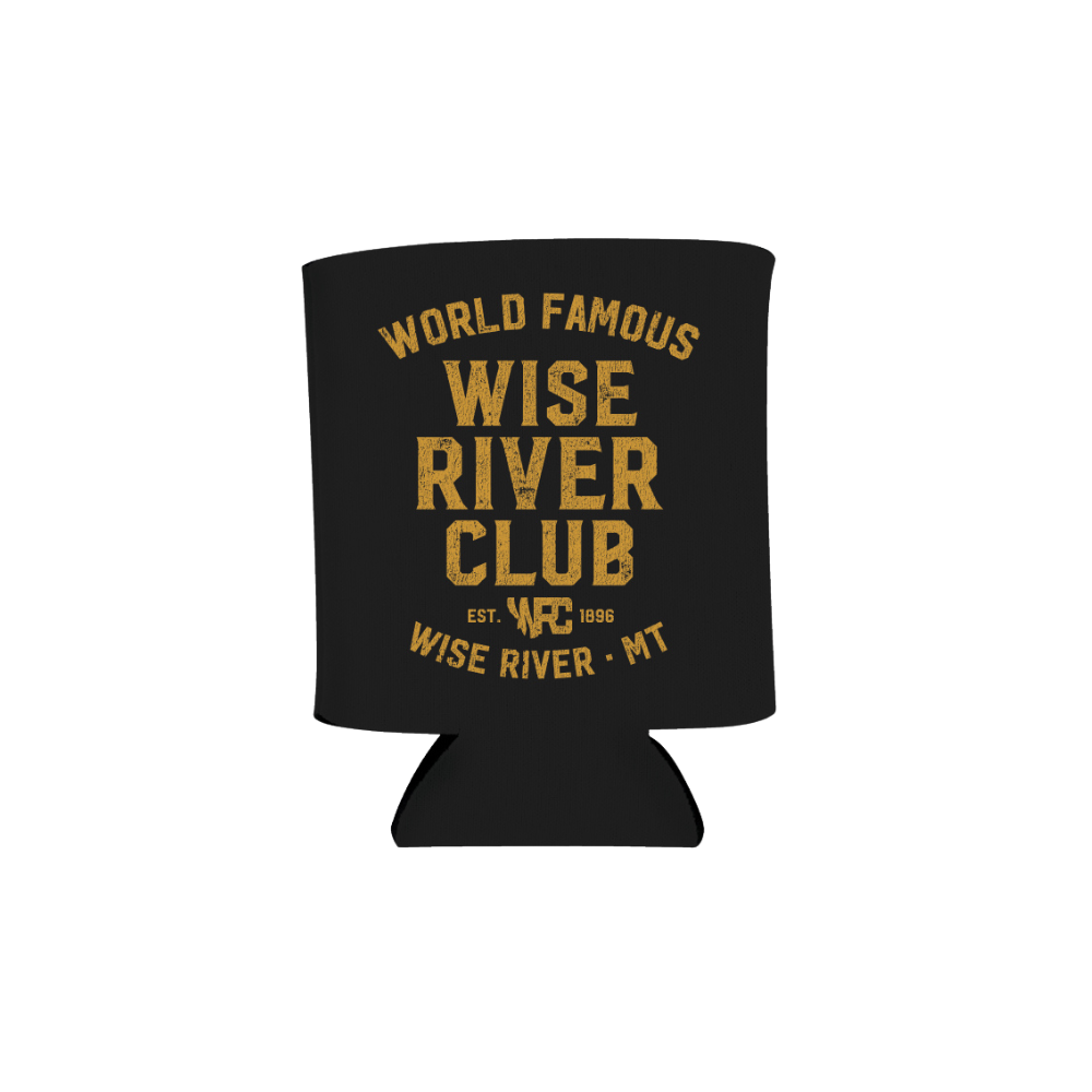 World Famous Wise River Club Black Koozie